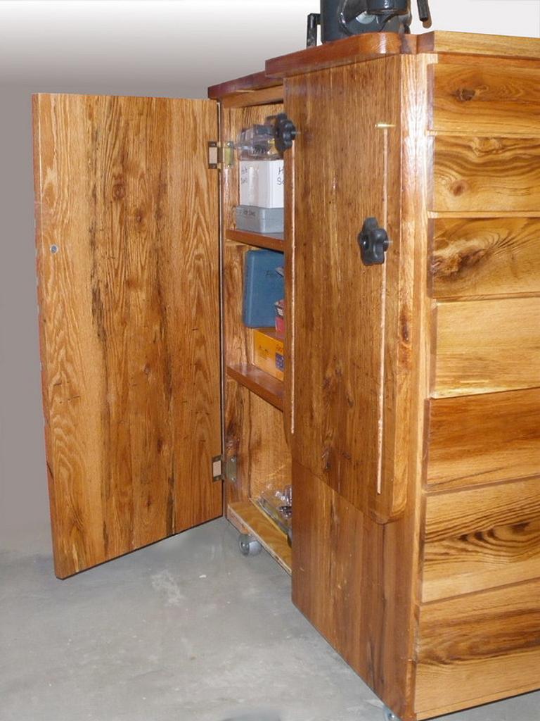 Drill Press Cabinet from scrap - Woodworking Project by ...