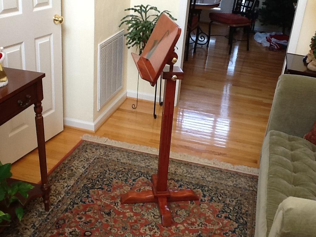 Cherry music stand for retiring choir director - Woodworking Project by ...