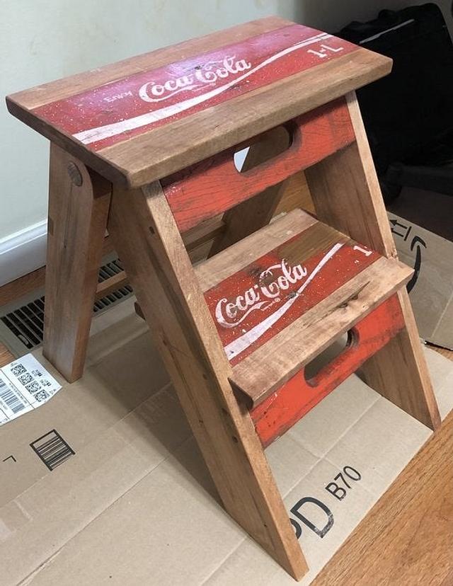 Coca Cola Step Stool - Woodworking Project by Dan B - Craftisian