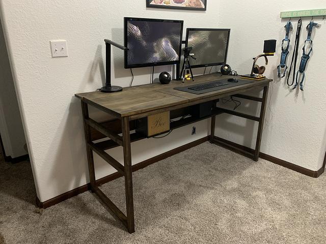 Custom Desk with Drafting Table - Woodworking Project by ...