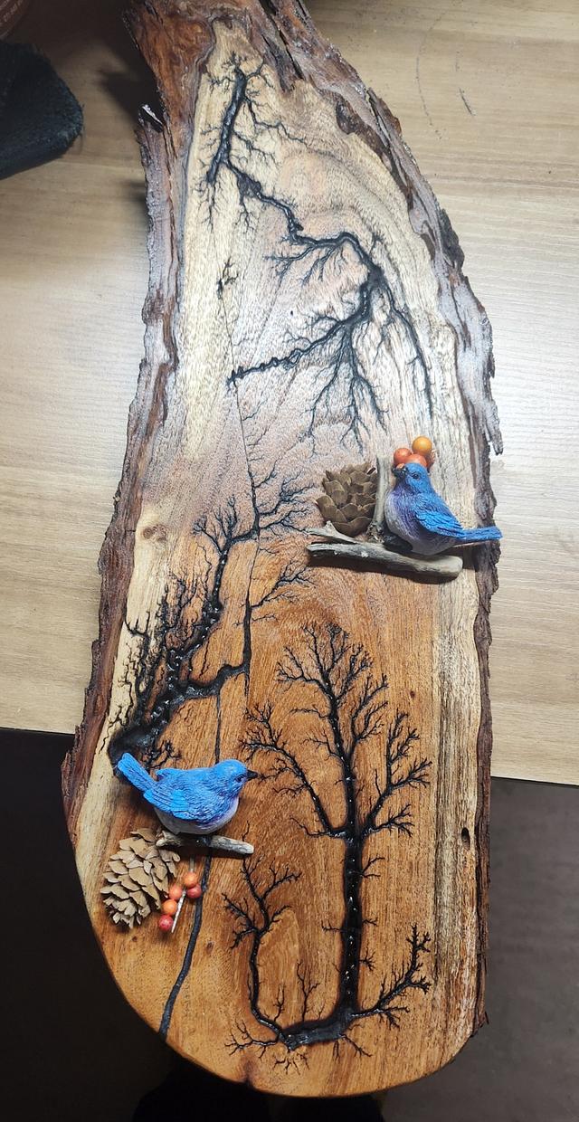 Bluebirds in the trees - Woodworking Project by Donna Mae - Craftisian