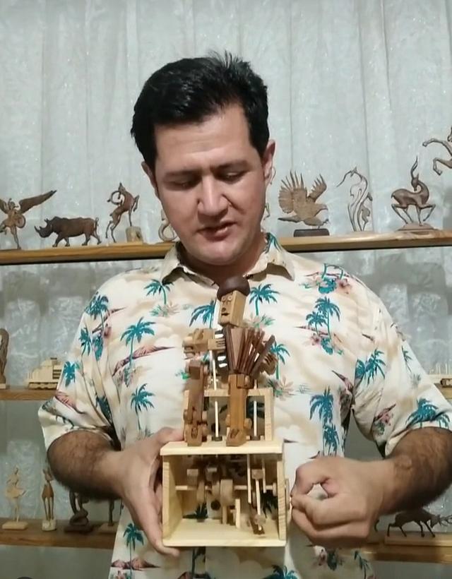 Animated Accordion Player Woodworking Project By Siavash Abdoli Wood Craftisian