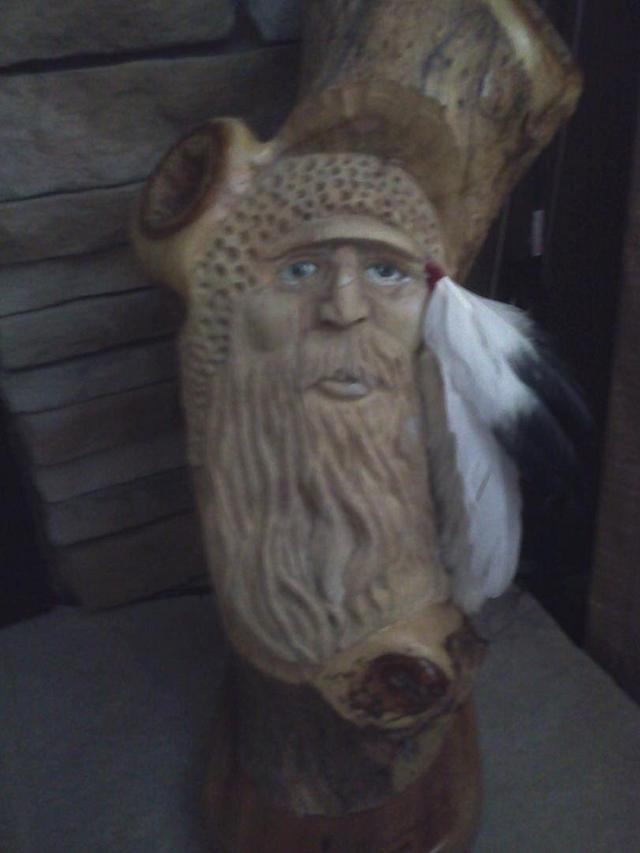 Mountain man from a cedar log - Woodworking Project by Robinhood ...