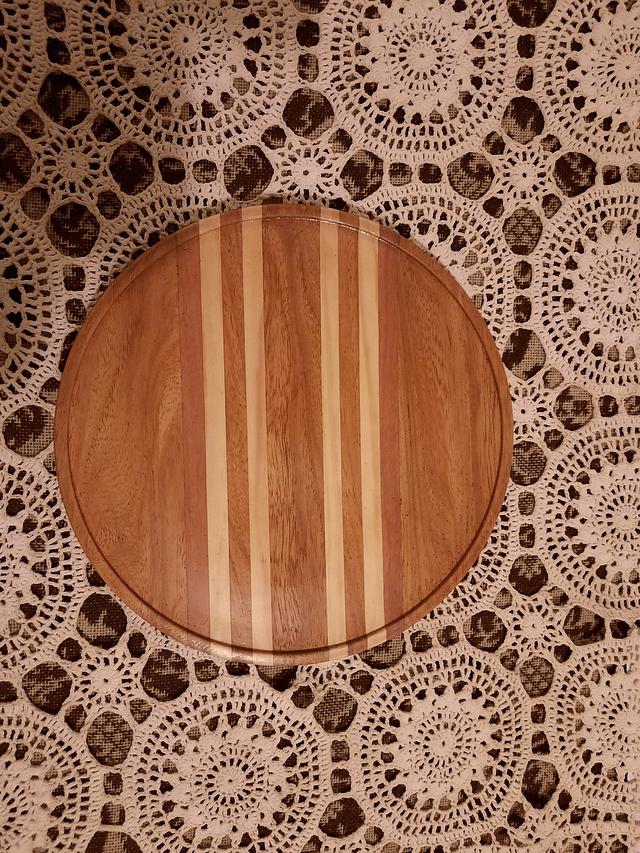 PLATTER MADE FROM STRIPS OF VERY OLD AUSTRALIAN HARD WOOD - Woodworking ...