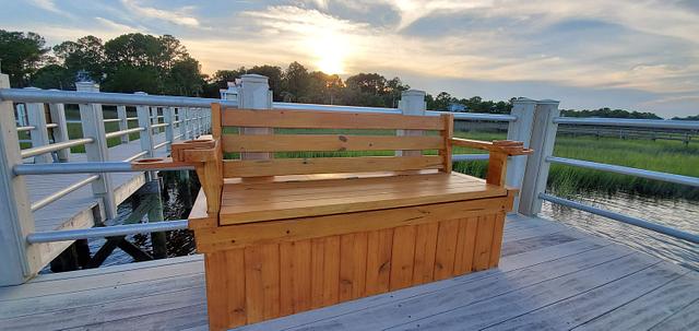 Outdoor Dock Bench with Storage - Woodworking Project by HooverBuilds ...