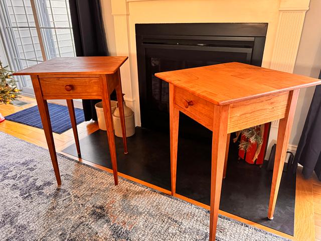Shaker Style End Tables in Cherry - Woodworking Project by Alan ...