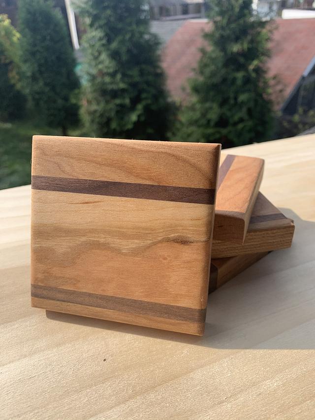 Hardwood Coasters - Woodworking Project by Kayden - Craftisian
