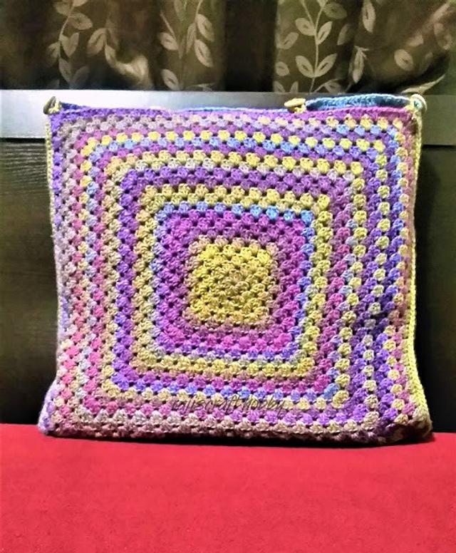 Granny Square Cushion Cover with Top Opening Buttons - Needleworking ...