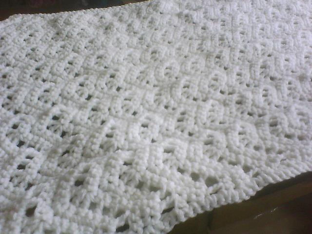white crochet blanket - Needleworking Project by mobilecrafts - Craftisian