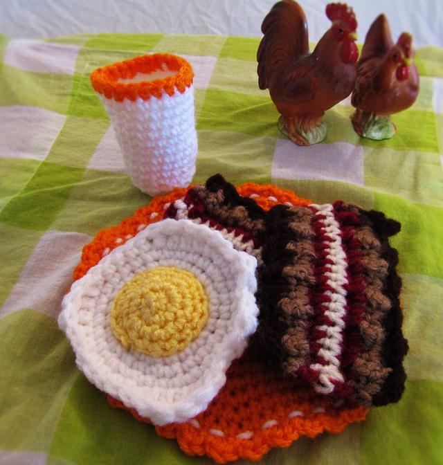 Egg and Bacon Breakfast - Needleworking Project by CharleeAnn - Craftisian