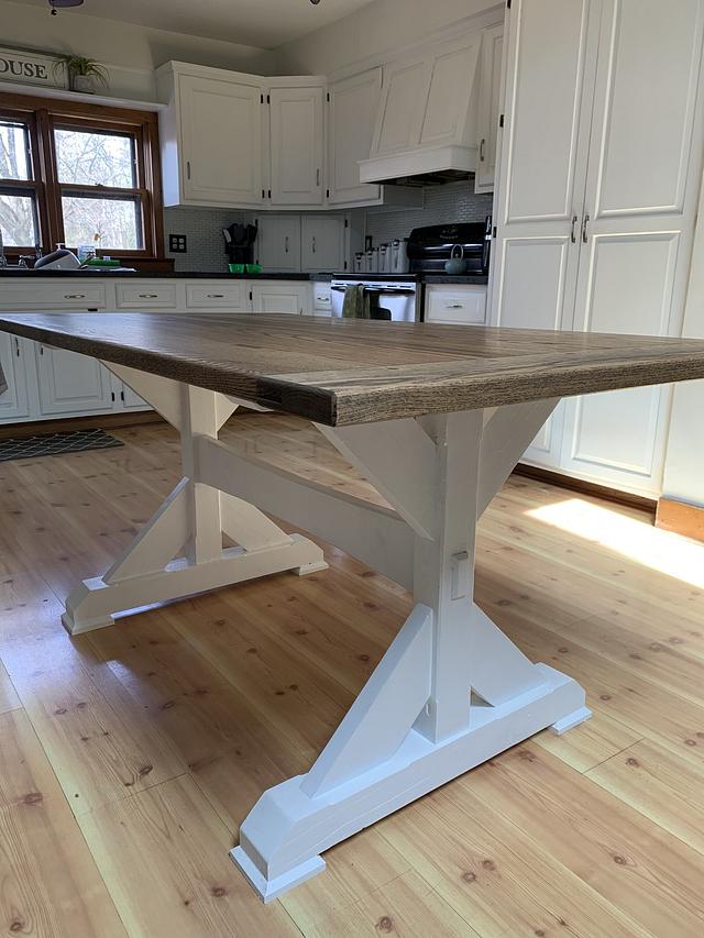 Trestle table - Woodworking Project by StarsinicWoodworks - Craftisian