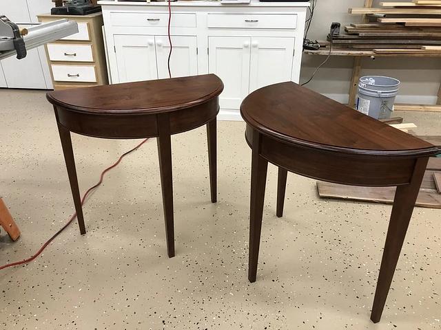 Demilune Tables - Woodworking Project by Carey Mitchell - Craftisian