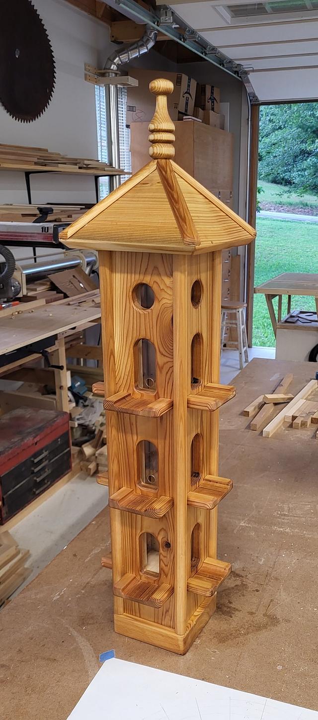 Tower Bird Feeder - Woodworking Project by Eric - the "Loft" - Craftisian