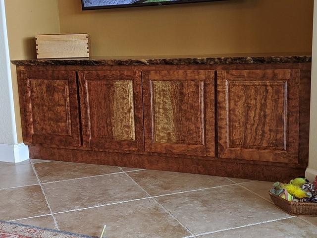 Entertainment Center Curly Babinga - Woodworking Project by Petey ...