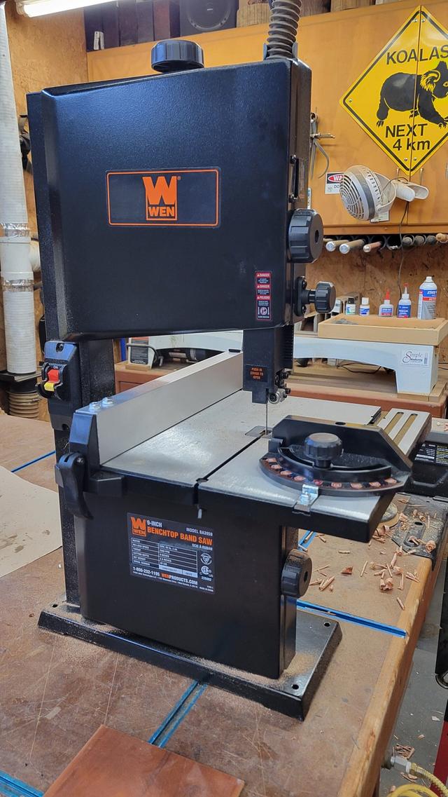 wen 9 bench top bandsaw Review by Pottz Craftisian