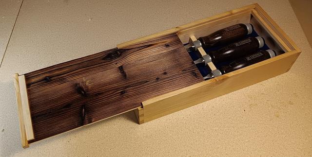 Shou Sugi Ban Dovetailed Chisel Box - Woodworking Project by MrRick ...