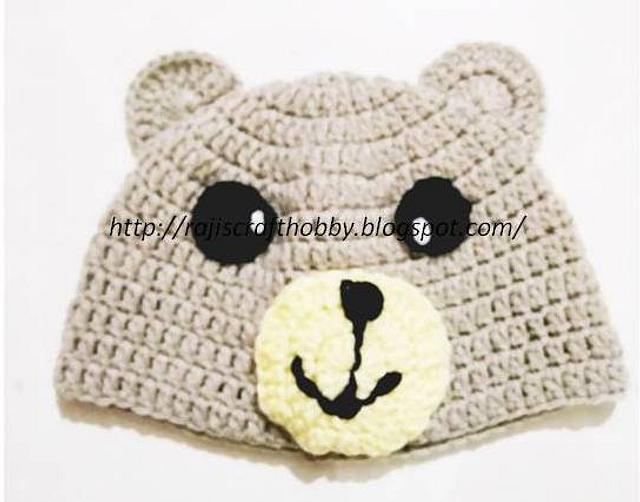 Crochet Bear Hat - Needleworking Project by rajiscrafthobby - Craftisian