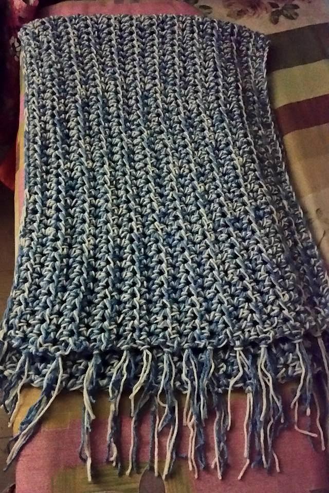 Blue Gray Crochet Shawl - Needleworking Project by Rosario Rodriguez ...