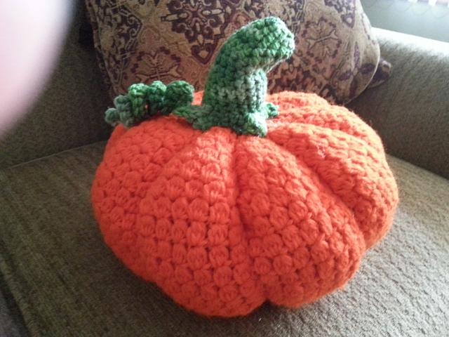 Crochet large pumpkin - Needleworking Project by Shirley - Craftisian