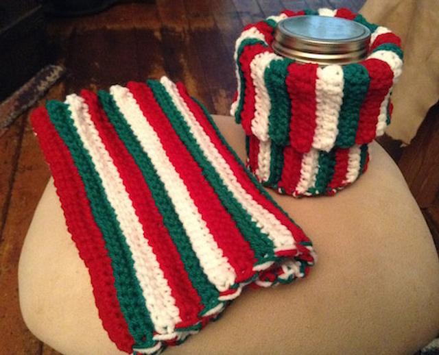 Boot Cuffs (V) - Candy Canes - Needleworking Project by MsDebbieP ...