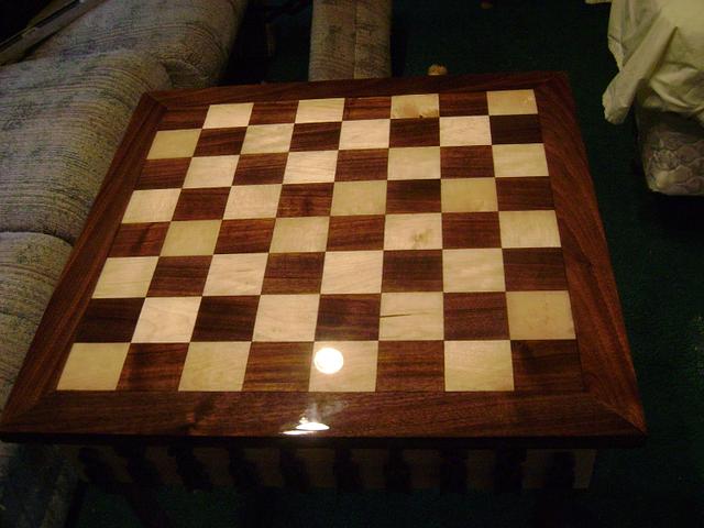 Chess Board Table - Woodworking Project by David Roberts - Craftisian