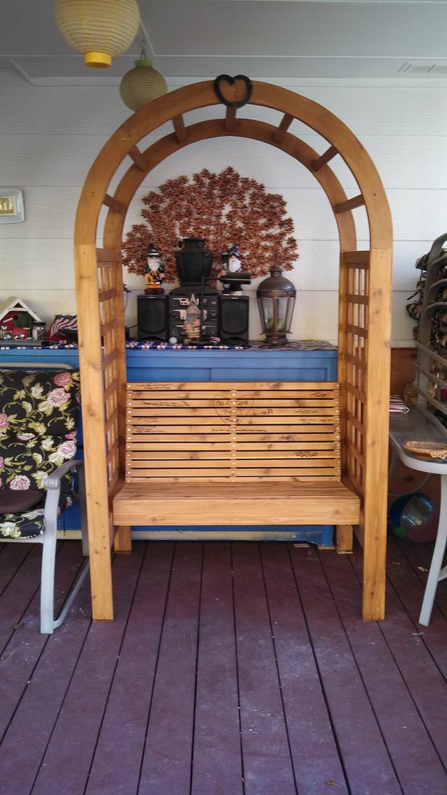 Wedding arch and guest book bench - Woodworking Project by Papa Time ...