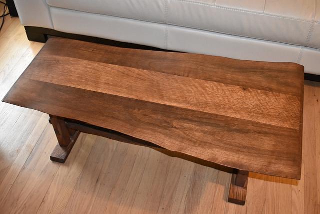 live edge oak coffee table by Thornwood Lou - Craftisian