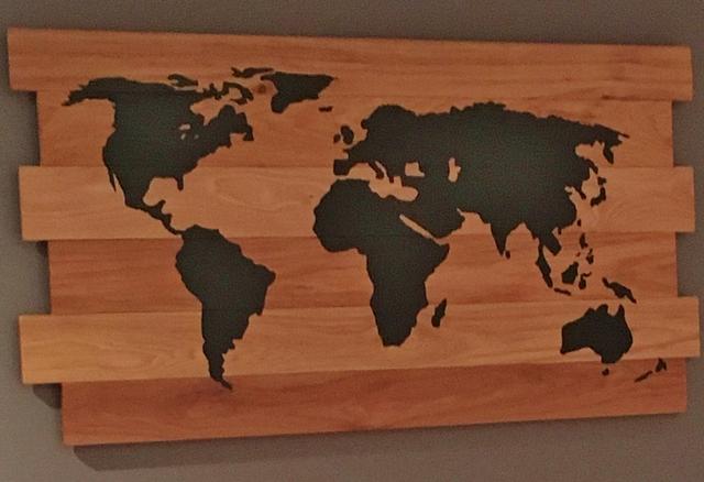 WORLD MAP - Woodworking Project by kiefer - Craftisian