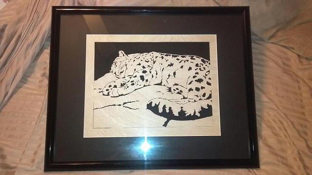 Snow leopard - Woodworking Project by Corey - Craftisian