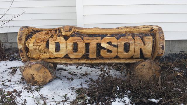log sign - Woodworking Project by Carvings by Levi - Craftisian