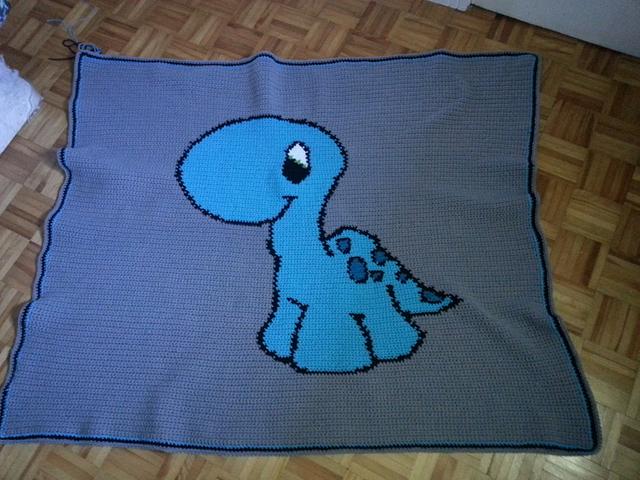 dino graphghan - Needleworking Project by chasity - Craftisian