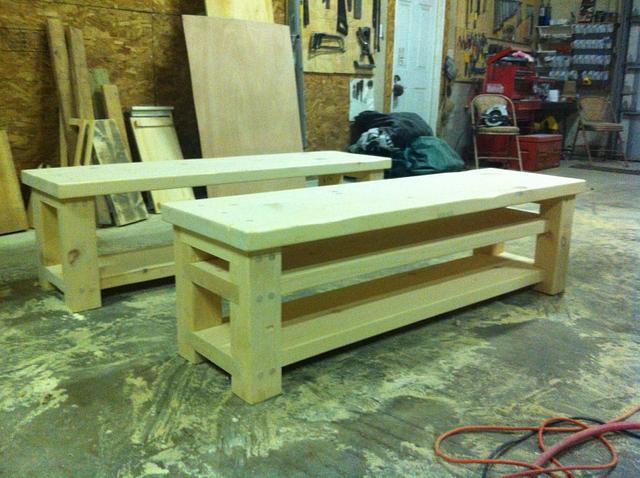 62" Fireside Benches - Woodworking Project by Wowrustics - Craftisian
