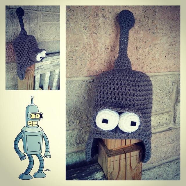 Bender from Futurama Hat - Needleworking Project by HookedbyAmy ...