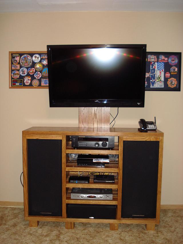 Solid Oak Entertainment Center - Woodworking Project by ...