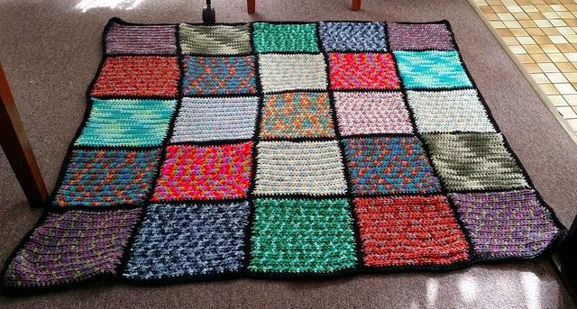Rainbow Scrap Squares - Needleworking Project by KazKraftz - Craftisian