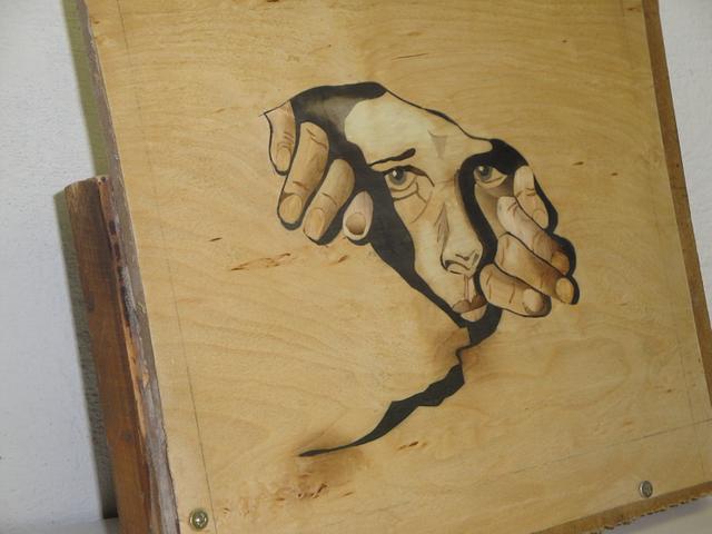 Face as intarsia image - Woodworking Project by Uwe Salzmann - Craftisian