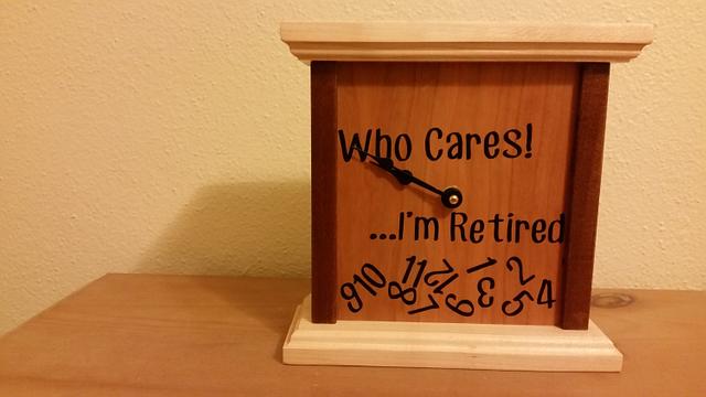 Retirement Clock - Woodworking Project by David E. - Craftisian