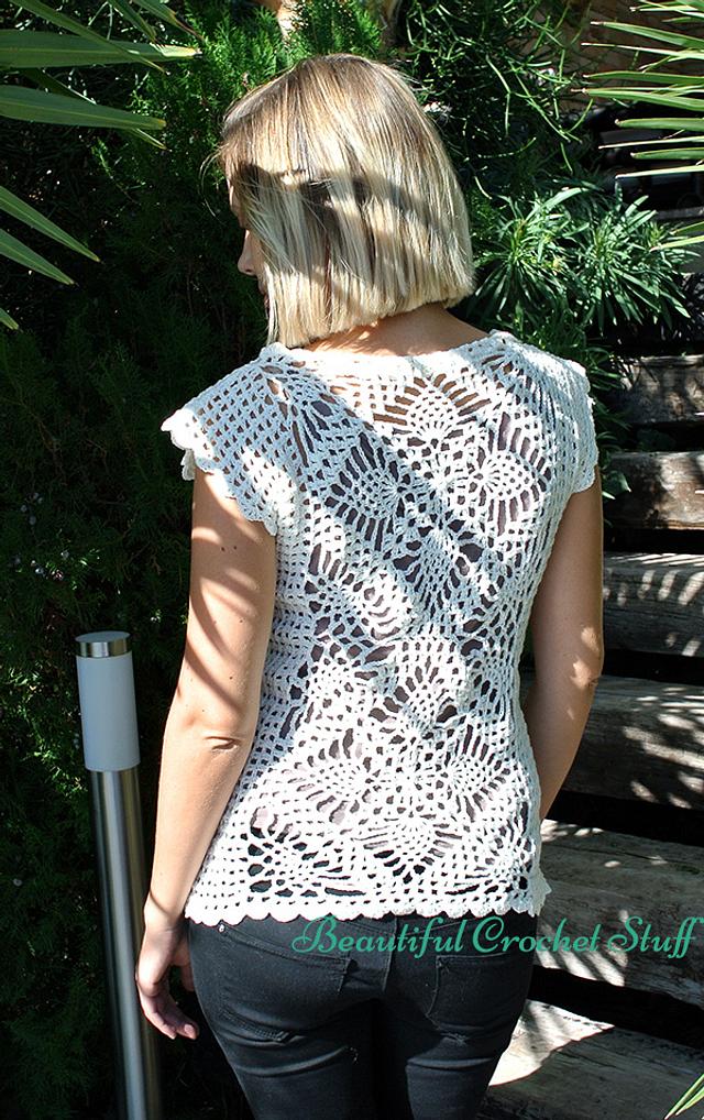 Crochet White Top Pattern - Needleworking Project by janegreen - Craftisian