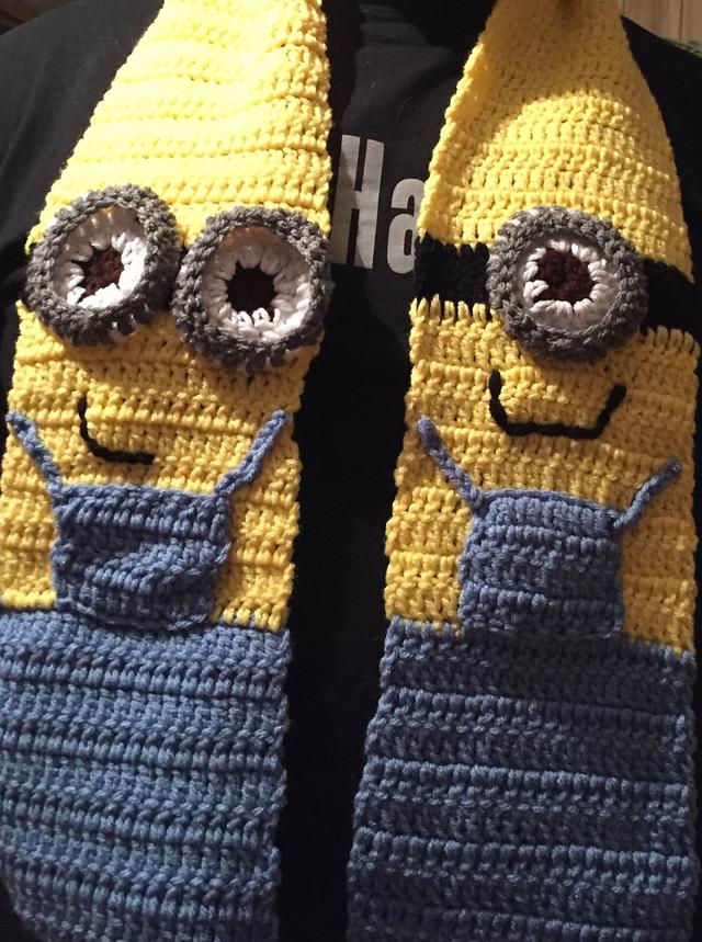 Minion scarf - Needleworking Project by Susan Isaac - Craftisian