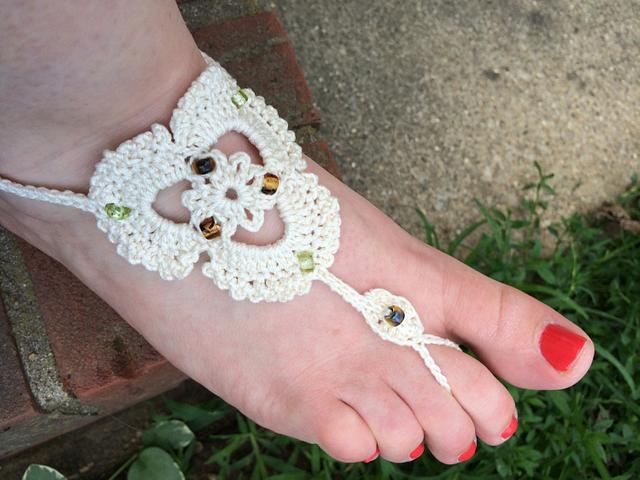 Beaded Barefoot Sandals - Needleworking Project by Alana Judah - Craftisian