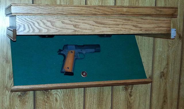 pistol hideaway shelf - Woodworking Project by bamaray64 - Craftisian