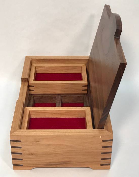 Walnut and Hickory Jewerly Box - Woodworking Project by kdc68 - Craftisian